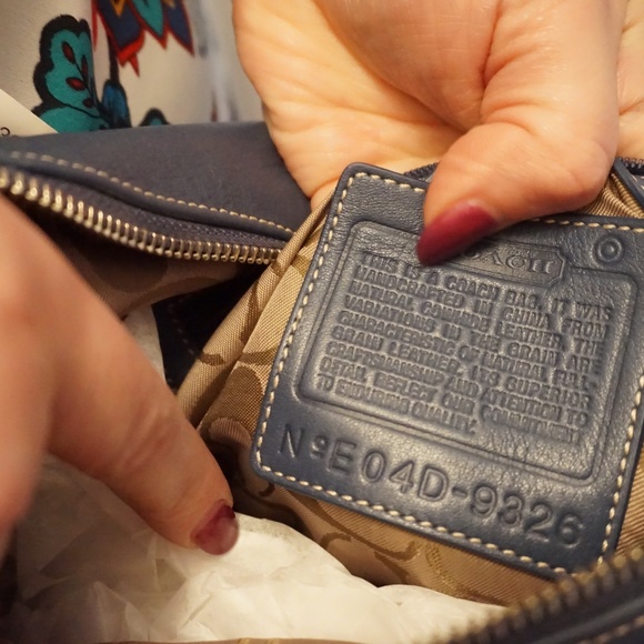 Coach | Bags | Coach Blue Leather Slim Legacy Hobo Nwt 9326 | Poshmark